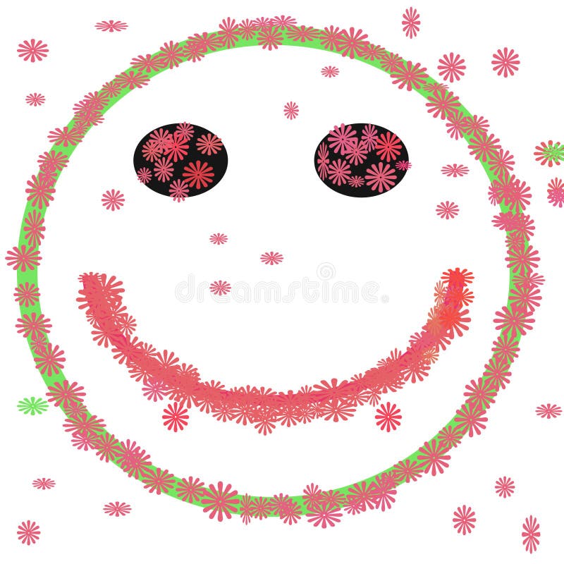 Fleurs souriantes illustration stock. Illustration du illustration ...