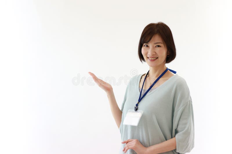 Smiley Female Office Worker Stock Photo - Image of female, indoors ...