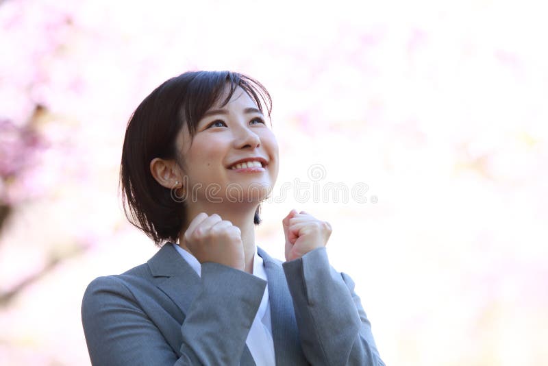 Smiley Female Office Worker Stock Photo - Image of nature, bright ...