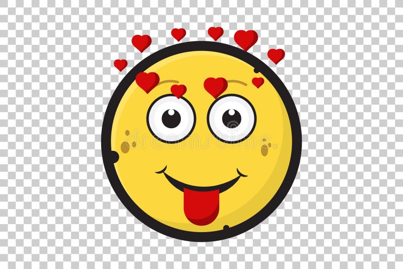 Vector Illustration of Yellow Cartoon Emoticon Character with ...