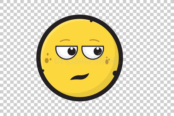 Vector Illustration of Yellow Cartoon Emoticon Character with ...