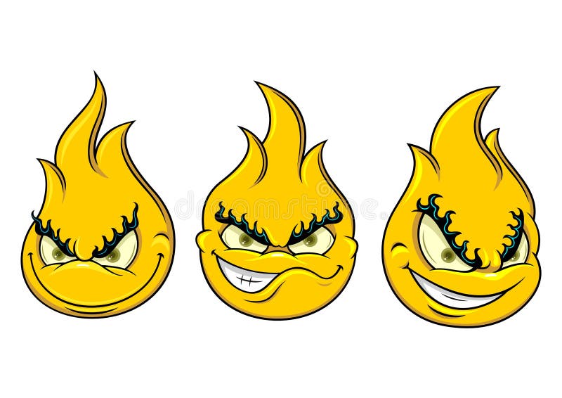 Smiley flame stock vector. Illustration of fire, extreme - 44269745