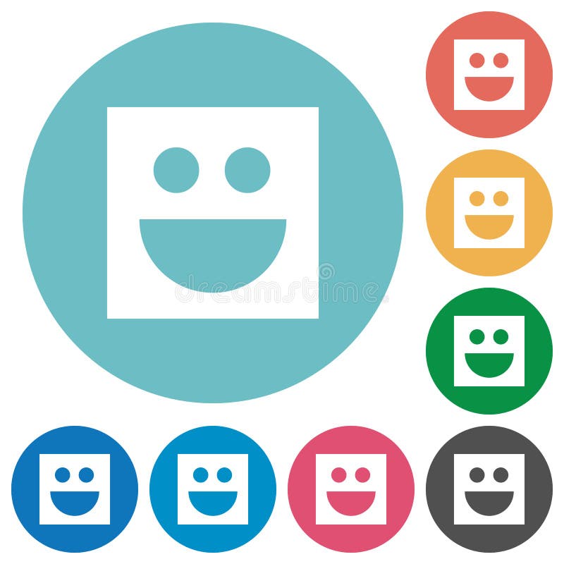 Smiley flat icons. Black stock vector. Illustration of sign - 52736772