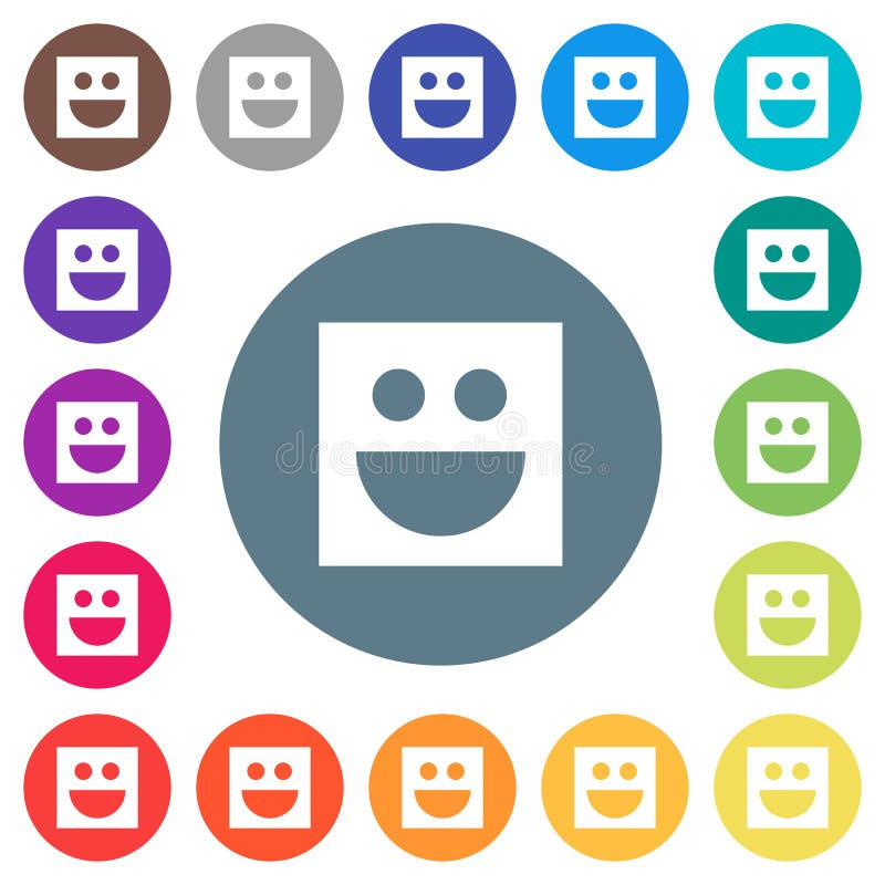 Smiley flat icons. Black stock vector. Illustration of sign - 52736772