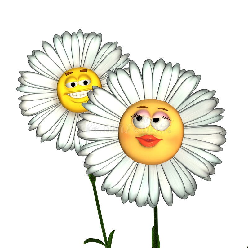 Smiley Flowers stock illustration. Illustration of love - 4742109