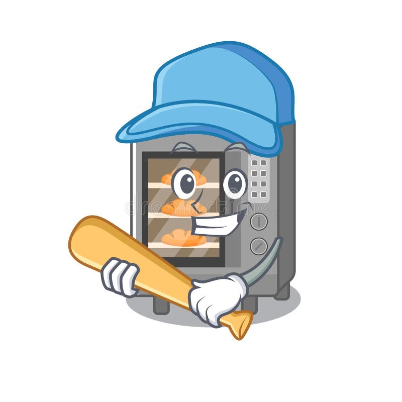 Smiley Funny Oven Cake a Mascot Design with Baseball Stock Vector ...