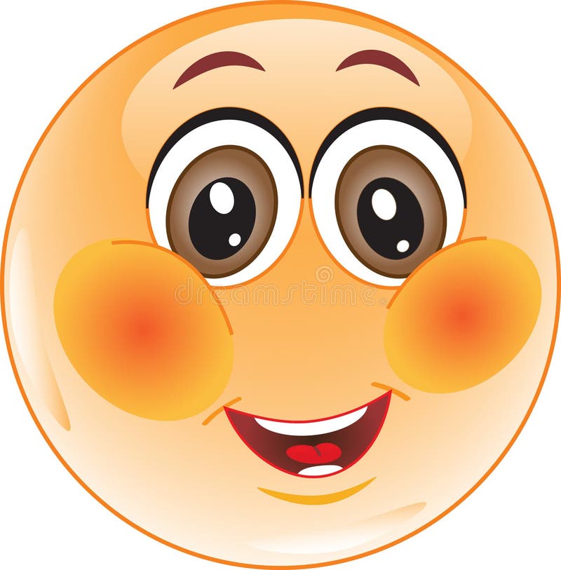 Smiley gêné. illustration stock. Illustration du bouche - 30473496