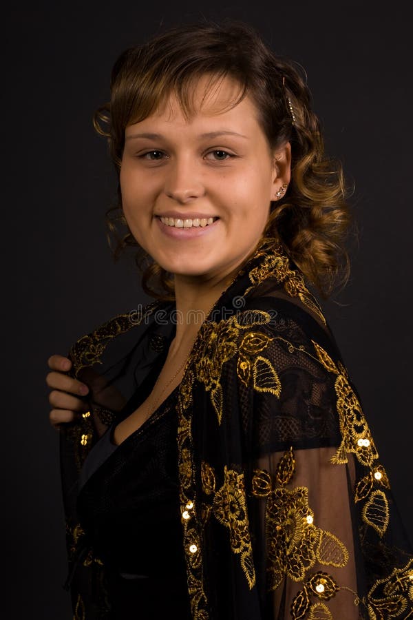 Smiley girl stock photo. Image of person, band, naive - 12942580