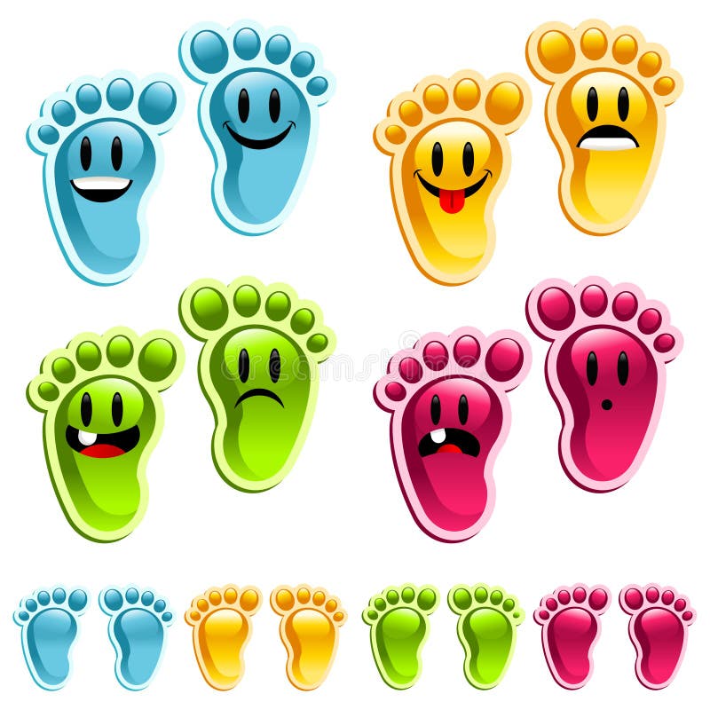 Feet face stock vector. Illustration of design, drawing - 17413947