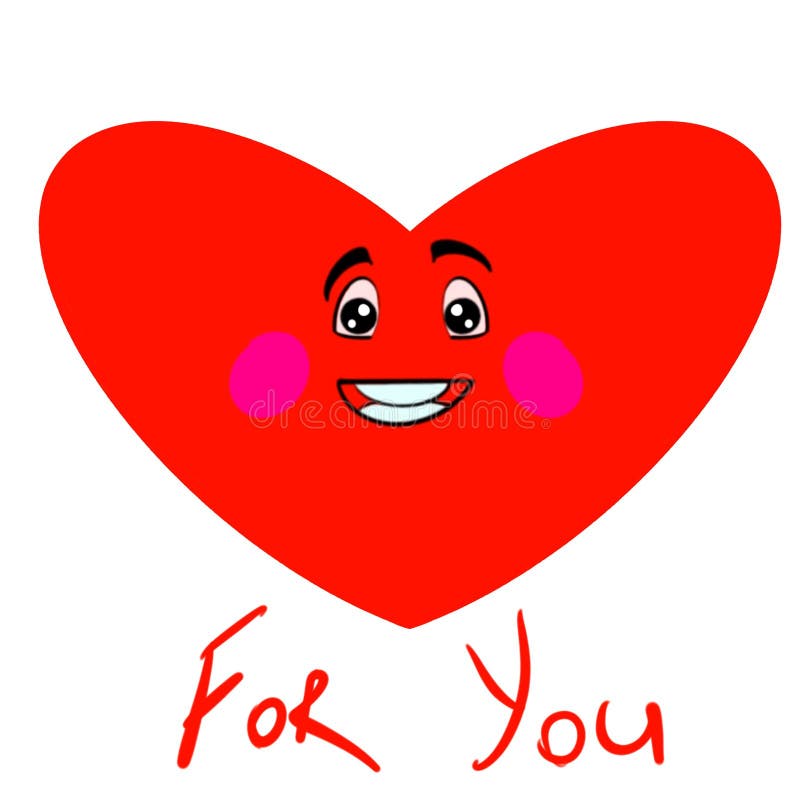 Smiley met hart vector illustratie. Illustration of meisje - 63101996