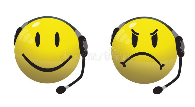 Smiley Operator stock illustration. Illustration of microphone - 5825958