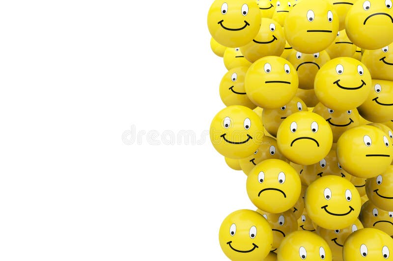 Smiley Icon Face Expression Emotion Positive Neutral Negative Tricolor ...