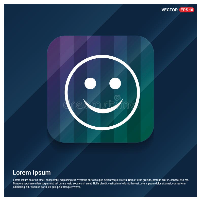 Smiley icon, Face icon stock vector. Illustration of button - 132433120