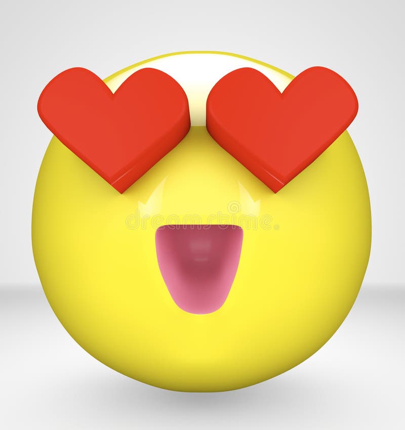 Emoticon Smiley Face Love stock vector. Illustration of smile - 32667739