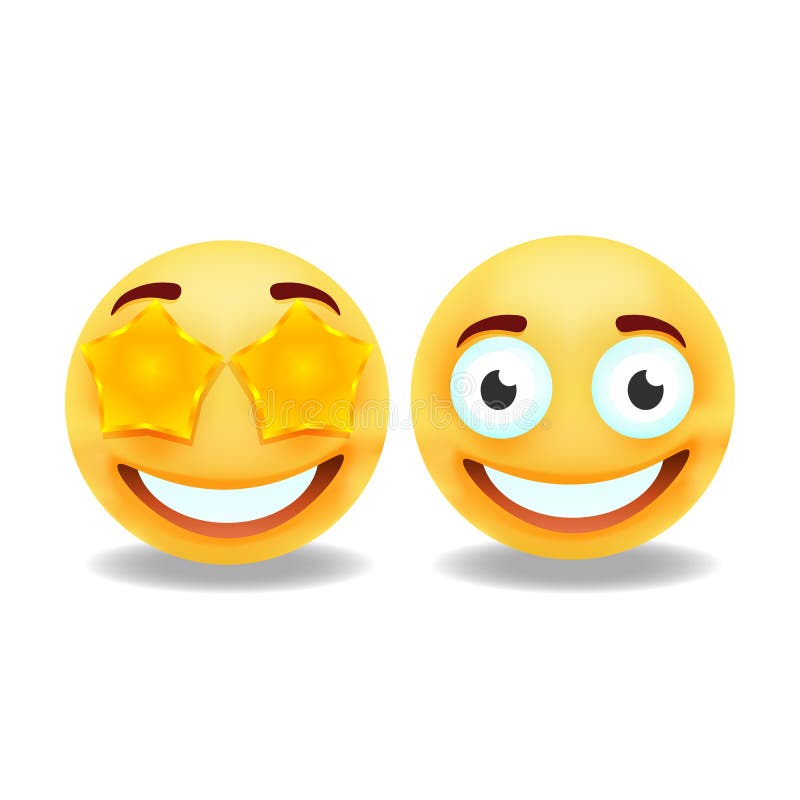 Yellow Set of Smileys. Smileys Emoticons Icon Positive, Neutral and ...