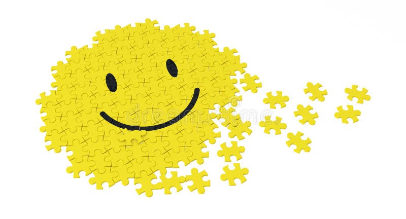Smiley Jigsaw stock illustration. Illustration of smiley - 13715123
