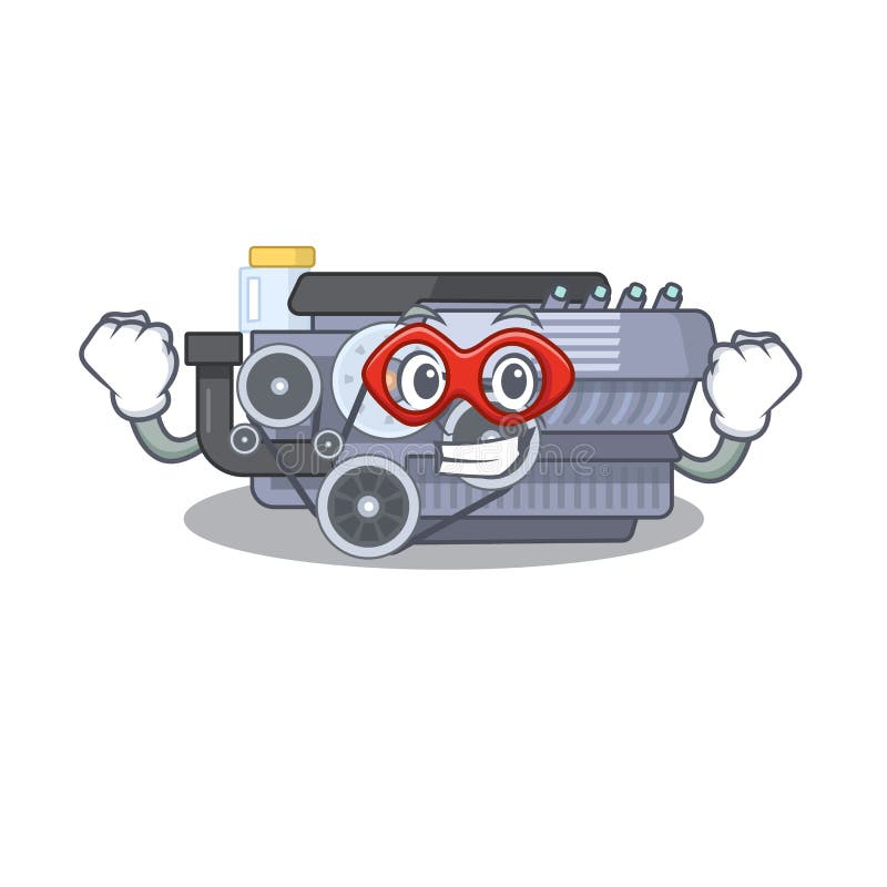 Smiley Combustion Engine Cartoon Character Design Wearing Headphone ...