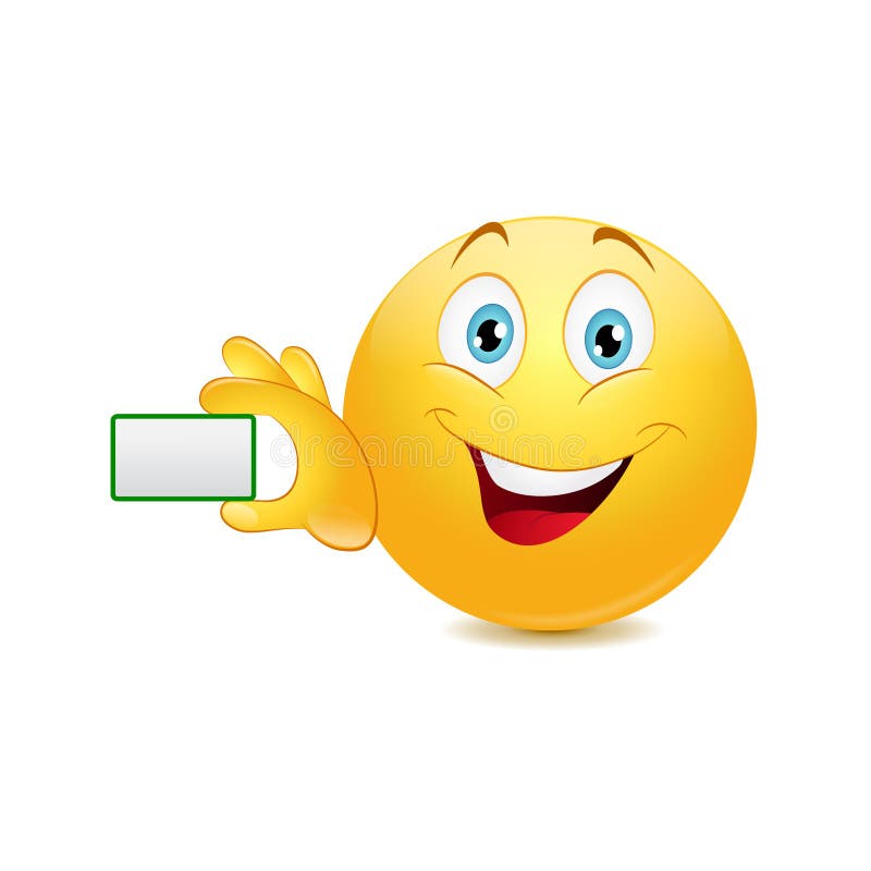 Smiley med en vit banner vektor illustrationer. Illustration av skrik ...