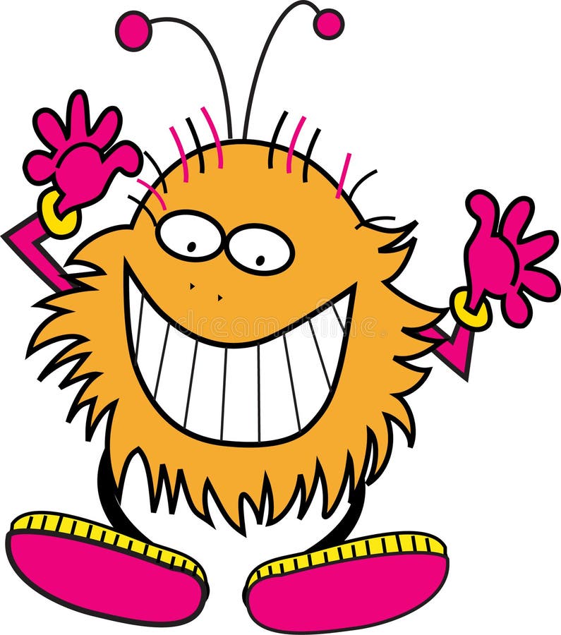 Smiley monster stock vector. Illustration of mouth, funny - 13002475