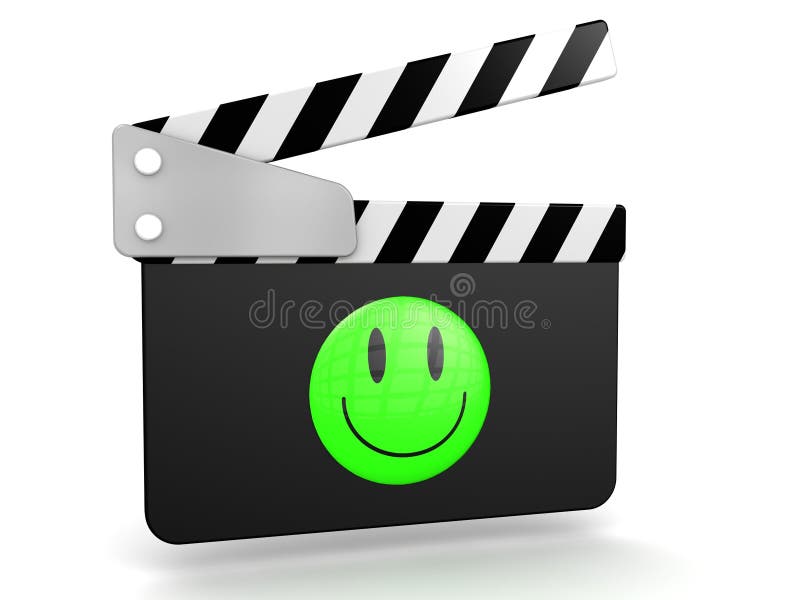 Smiley Movie Clapper stock illustration. Illustration of capture - 26447524
