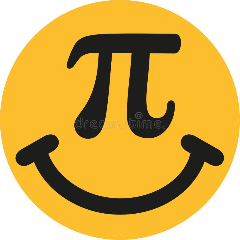 Smiley with pi sign stock vector. Illustration of symbol - 107185293