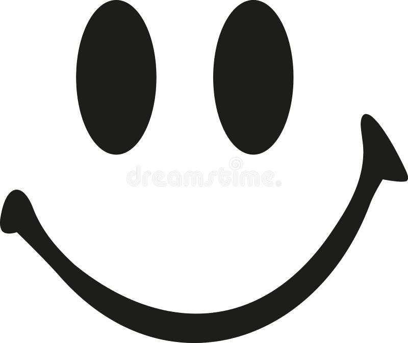 Smiley Riant Avec De Grands Yeux Illustration de Vecteur - Illustration ...