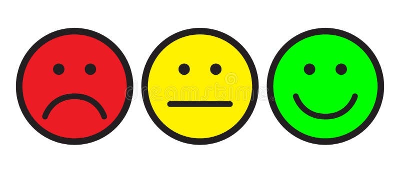 Smiley Rouges, Jaunes Et Verts Illustration Stock - Illustration du ...