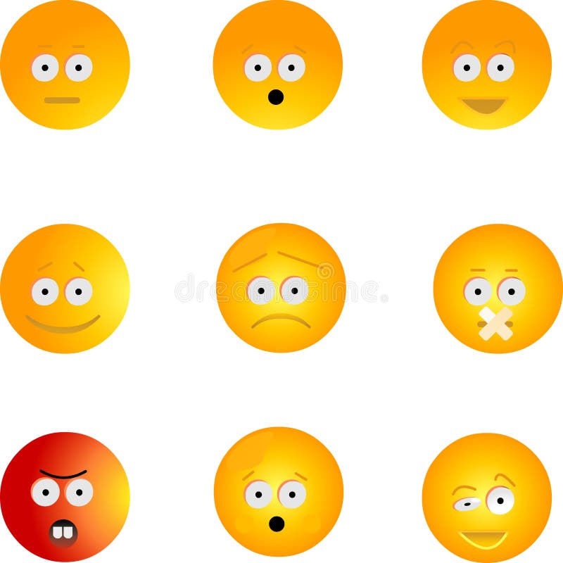 Smiley set stock vector. Illustration of symbol, icon - 8870372