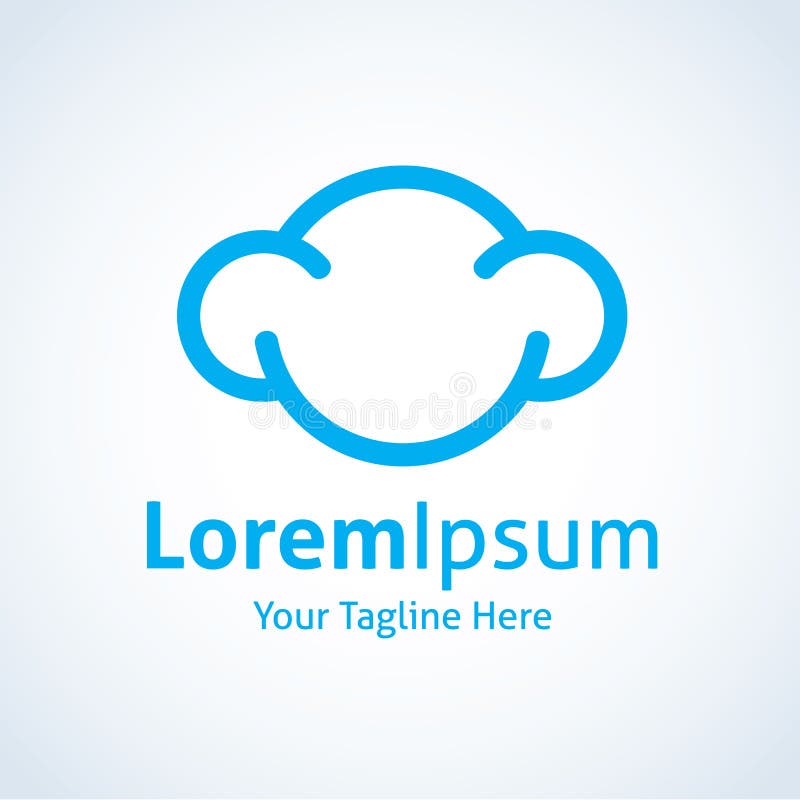 Smiley Smart Blue Cloud Fun Technology Logo Icon Stock Illustration ...
