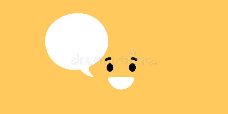 Smiley with Speech Bubble Illustration Stock Vector - Illustration of ...