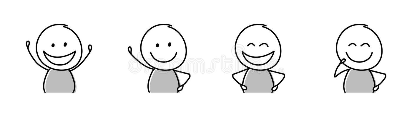 Smiley Face Stick Figure Drawing Stock Illustrations – 70 Smiley Face ...