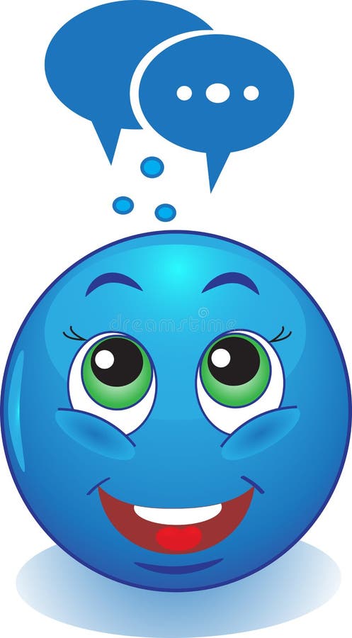 Smiley thinks. stock illustration. Illustration of feeling - 31714529