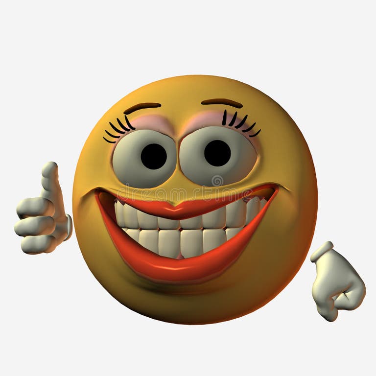 Smiley-Thumb up stock illustration. Illustration of digital - 749775