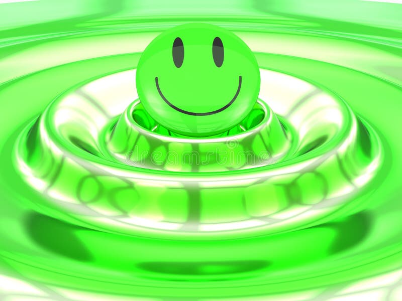 Smiley on Waves stock illustration. Illustration of smile - 26078332