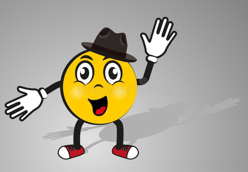 Smiley Face Waving Stock Illustrations – 621 Smiley Face Waving Stock ...