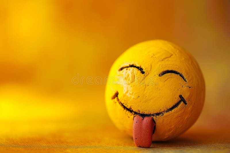 Smiley with a Wink and a Tongue Stock Illustration - Illustration of ...