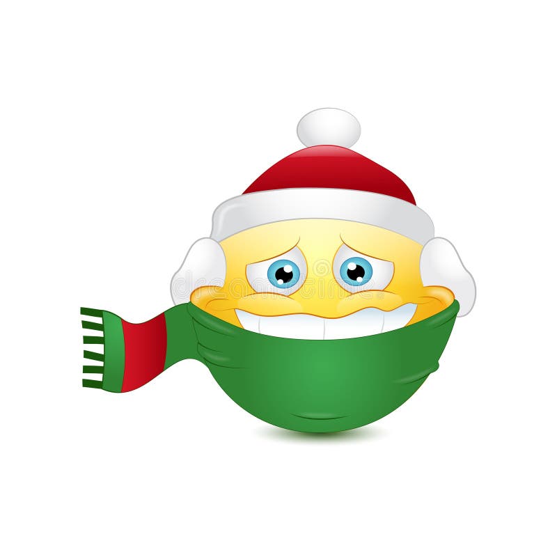 Shivering Smiley stock vector. Illustration of cold, elements - 46949015