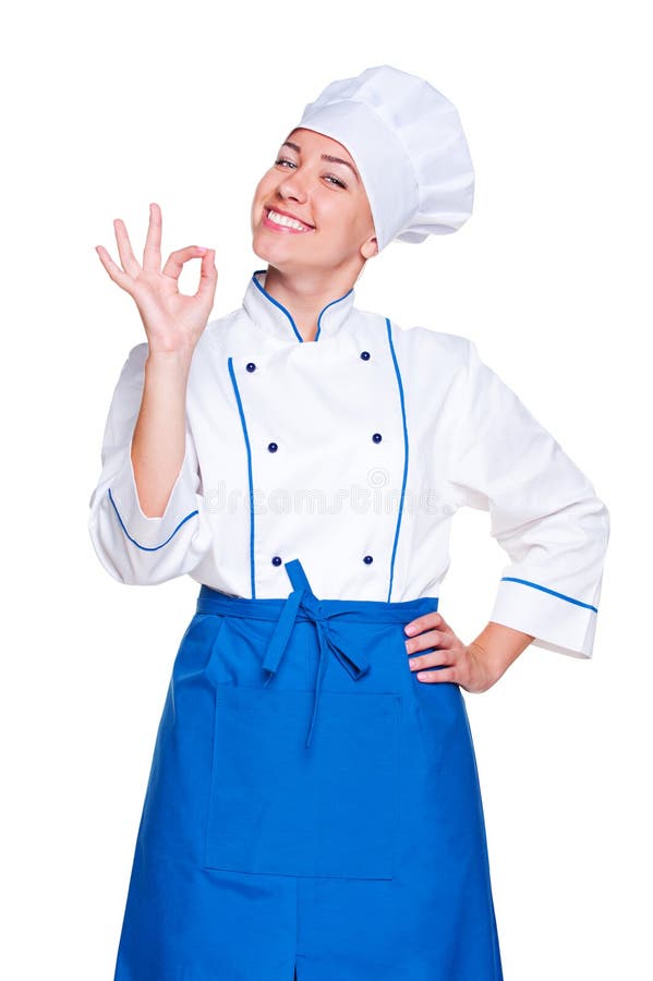 Smiley Young Cook Showing Ok Sign Stock Photos - Free & Royalty-Free ...
