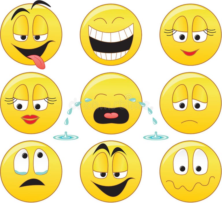 Smileys stock vector. Illustration of cute, element, graphic - 2124815