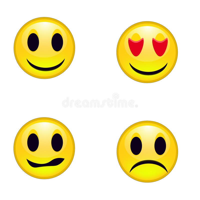 Smileys emoticons stock illustration. Illustration of winking - 60073351
