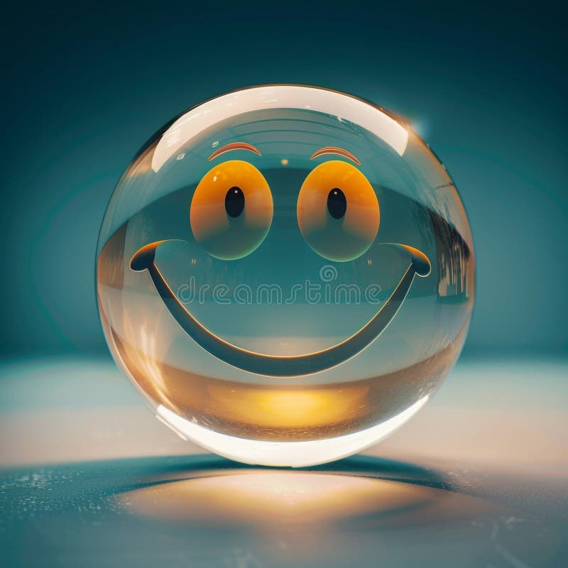 Smilie Face Gazing into Crystal Ball Predicting the Future Stock ...