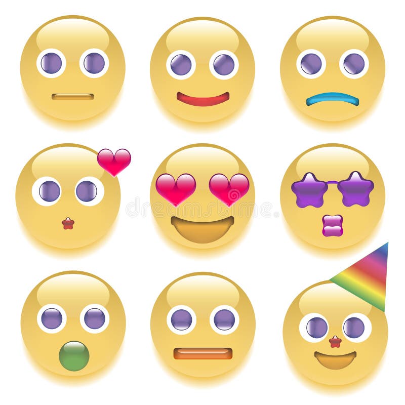 Smilies stock vector. Illustration of collection, characters - 71967294