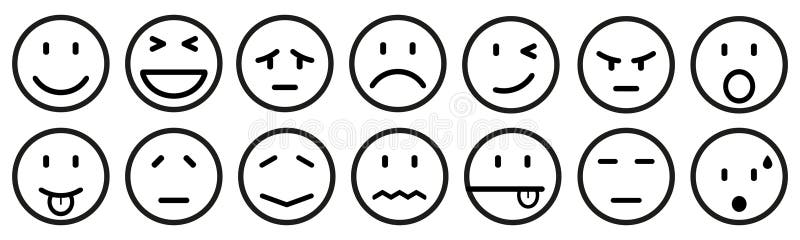 Smilies, Set Smiley Emotion, by Smilies, Cartoon Emoticons - Vector ...