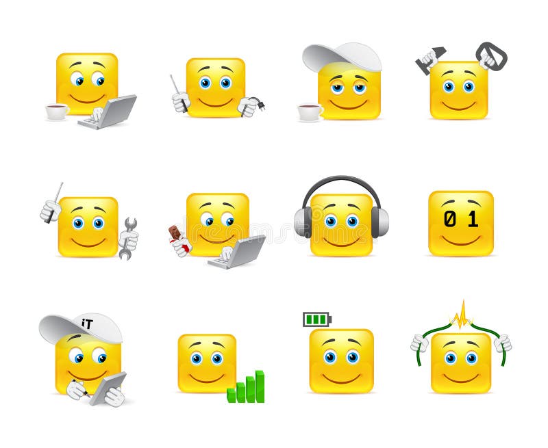 Smilies it system stock illustration. Illustration of smile - 54103881