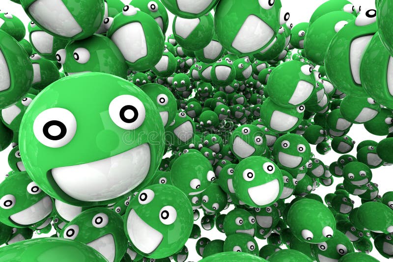 Smilies verde ilustração stock. Ilustração de felicidade - 17272096