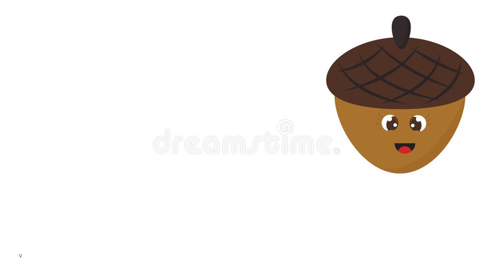Smiling Acorn, Illustration, Vector Stock Illustration - Illustration ...