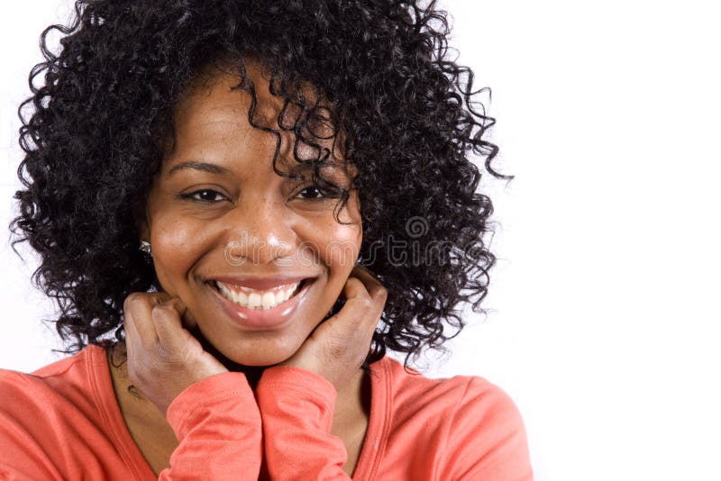 Smiling African American Girl Stock Photo - Image of hair, calm: 8027612