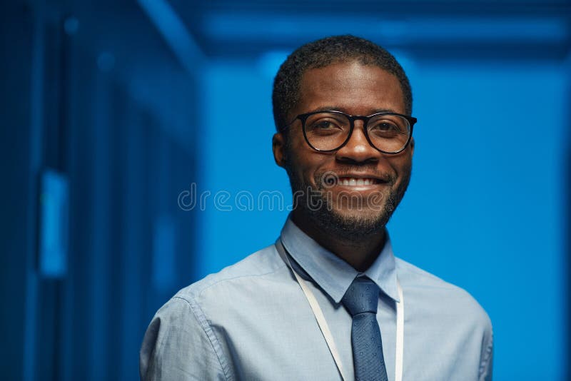 Smiling African American Man Data Center Stock Photos - Free & Royalty ...