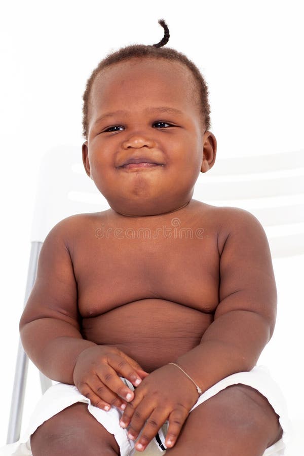 Smiling african baby stock image. Image of overweight - 28456983
