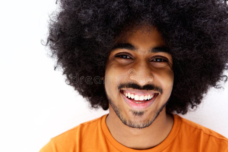 Smiling Afro Man with Beard Stock Photo - Image of confidence, beard ...